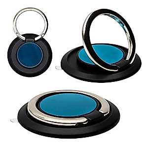 Phone Grip Ring Holder, 360° Rotation Finger Gripper and Kickstand for iPhone & Samsung, Compatible with Cell Phone Magnet and All Magnetic Mounts - Silver