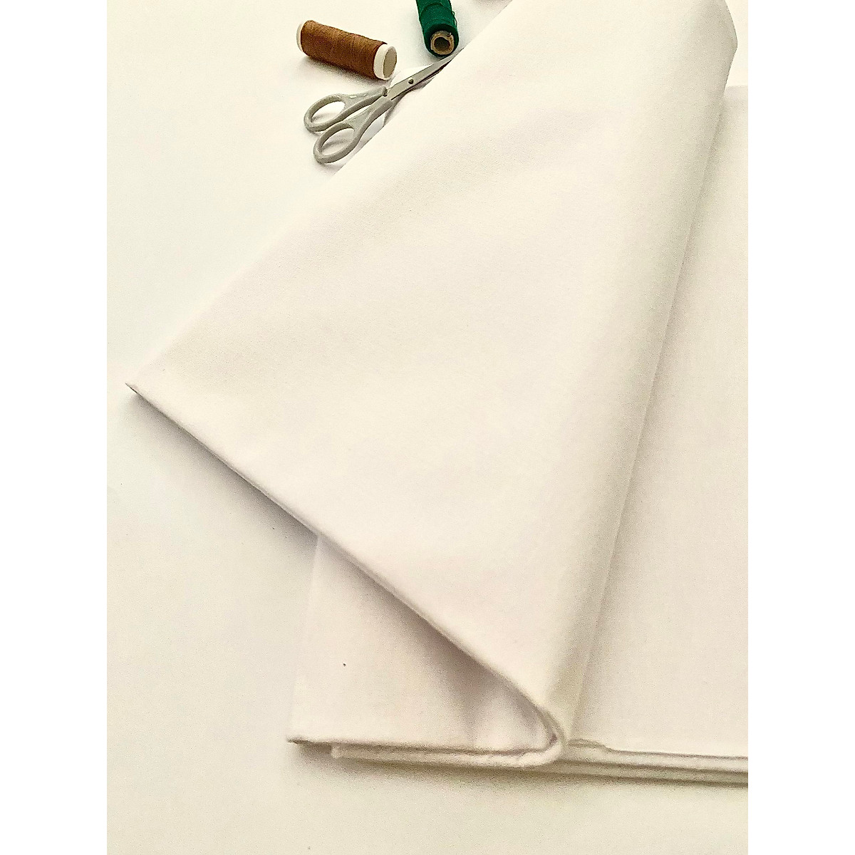 MAROBEE Woven Cotton Iron On Fusible Interfacing for Sewing Projects - 44 Inch x 2 Yards - Soft Feel (SF) Medium Weight Interfacing for Plackets Yokes Blouses & Embroidery