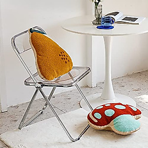 KALKEE Cute Throw Pillow Canvas Fruit Vegetable Shaped Couch Pillow Decorative Throw Pillows for Couch Bed Living Room Decor 17.71×11.81 inch Strawberry