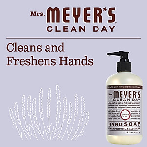 MRS. MEYER'S CLEAN DAY Hand Soap, Made with Essential Oils, Biodegradable Formula, Lavender, 12.5 fl. Oz
