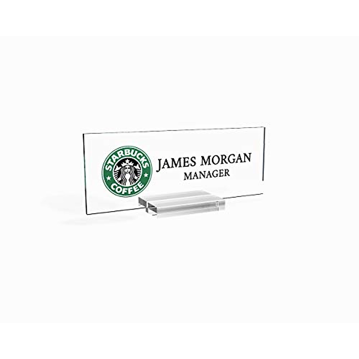 Personalized nameplate Desk Decor Office Unique Gift Custom Logo tech Desk Custom Name Plate for him and her Occasion Gift (8"x2.5")