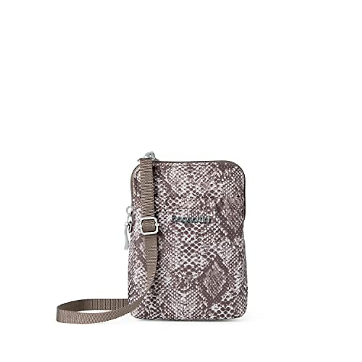 Baggallini Womens Bryant Pouch Travel Accessory- Wallet, Tan Python, One Size US