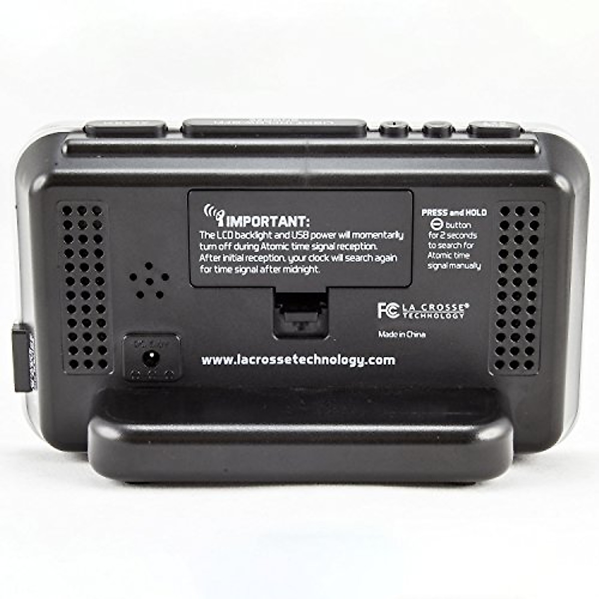 La Crosse Technology 617-1485B Atomic Color Alarm Clock with USB Charging Port