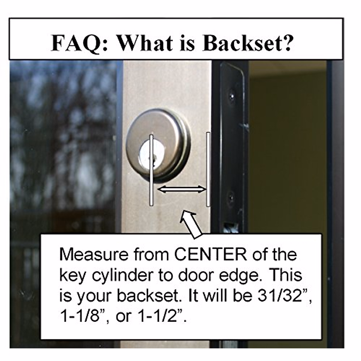 ADM Rite Style Storefront Door Mortise Lock Deadbolt & Cylinder Combo, in Duronotic (1-1/8" Backset)