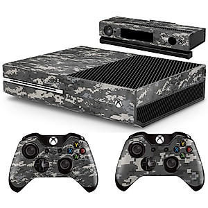 giZmoZ n gadgetZ Xbox Digital CAMO Console Skin Decal Sticker + 2 Controller Skins Compatible Xbox One & Kinect