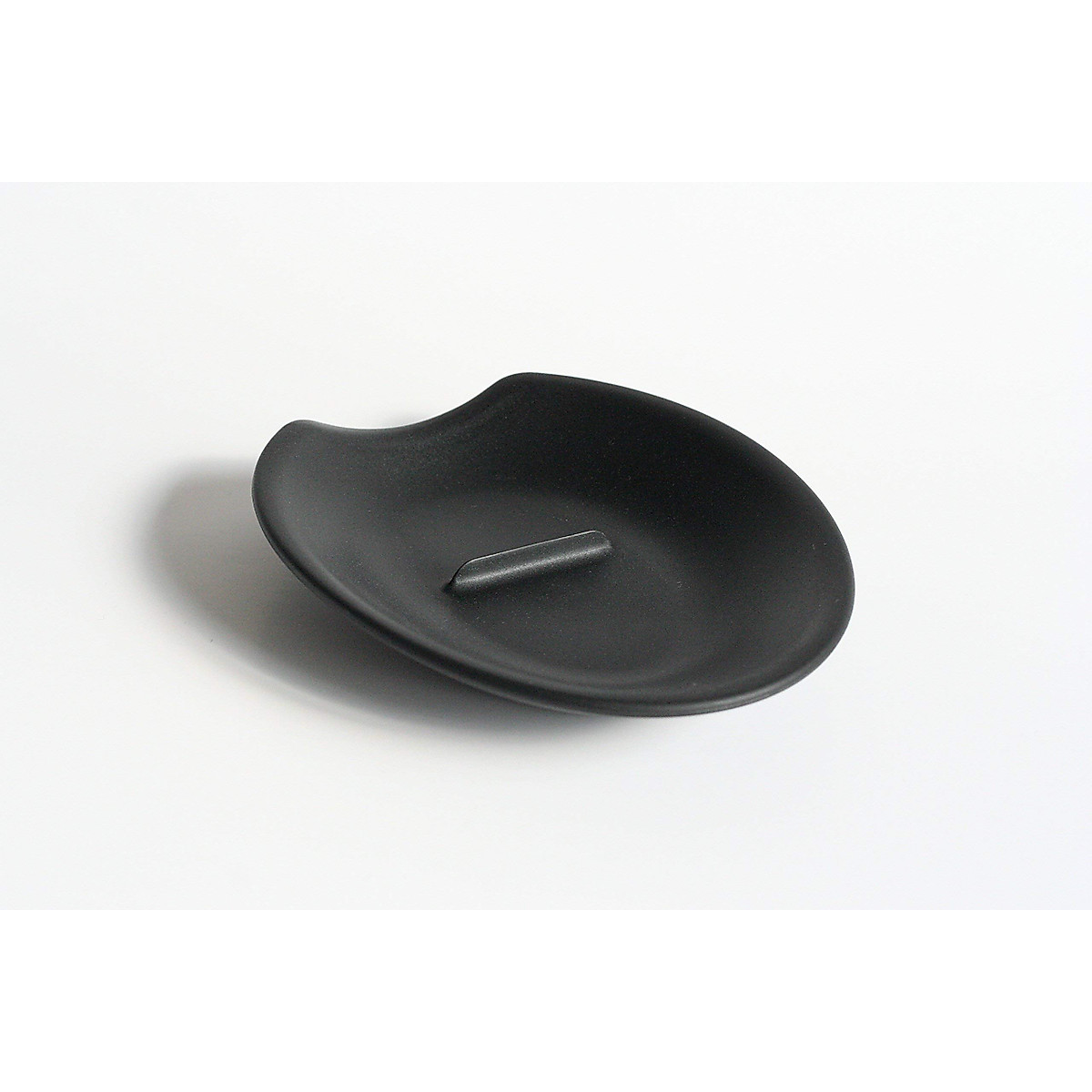 Crack'em Egg Cracker & Spoon Rest (Jet Black) - Perfectly Cracks Eggs & Contains Messes - Easy to Use & Clean - Great for Kids - Prevents Broken Yolks