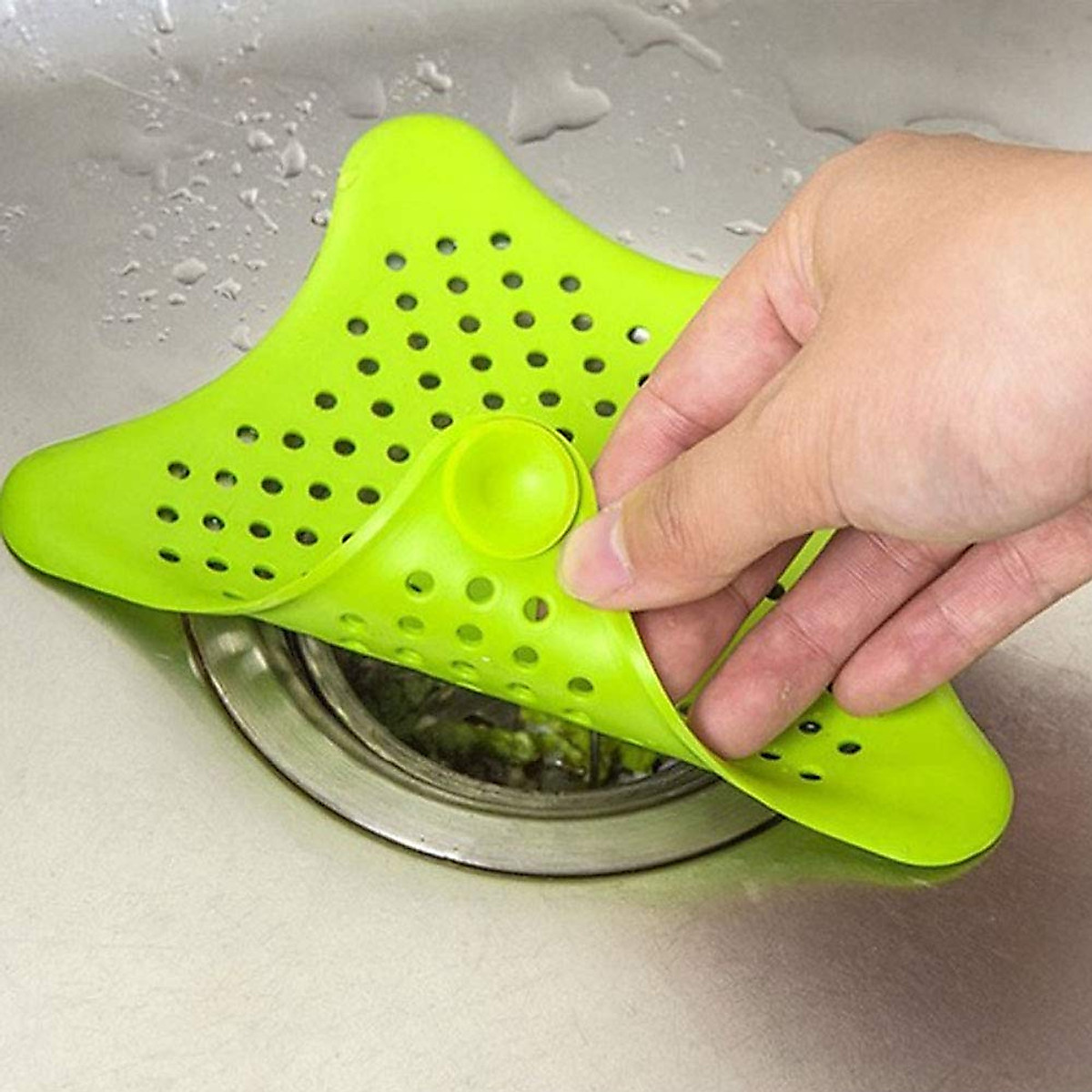 Ochine Hair Catcher Hair Drain Catcher Durable Silicone Hair Stopper Shower Drain Cover Floor Drain Strainer Shower Drain Protectors Easy to Install and Clean Suit for Bathroom Bathtub Kitchen 1 Pack