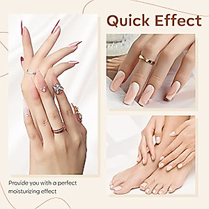 modelones Cuticle Cream, Ultra-Hydrating Cuticle Oil Nail Care Organic Jojoba Oil Vitamin E Serum, Deep Moisturizing Cuticle Repair Treatment Non-greasy, Soothe, Repair Dry Cracked Cuticles, 15ML