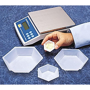 Plastic Hexagonal Weigh Boats Medium Dish 100pk