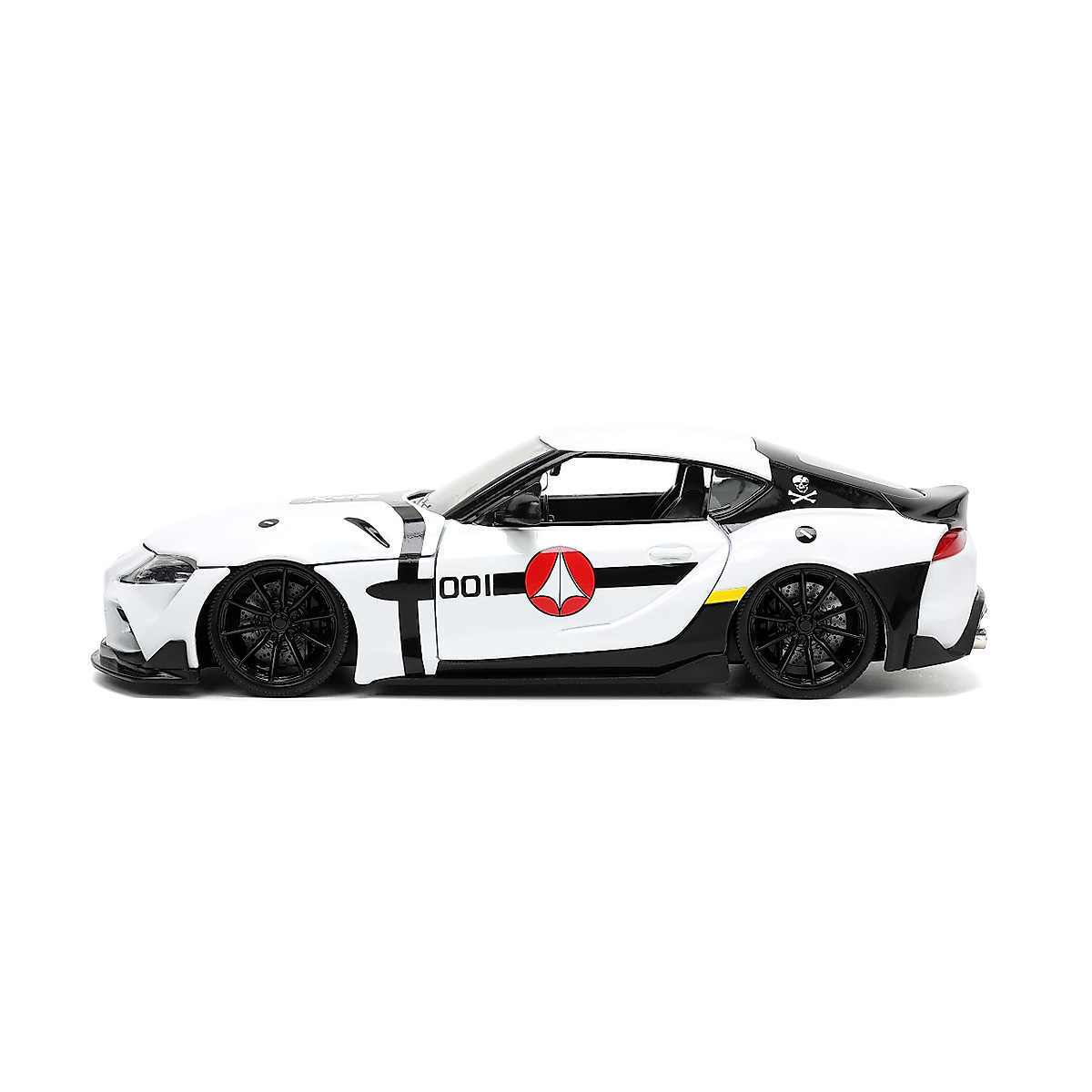 Robotech 1:24 2020 Toyota Supra Die-cast Car & 2.75" Roy Focker Figure, Toys for Kids and Adults