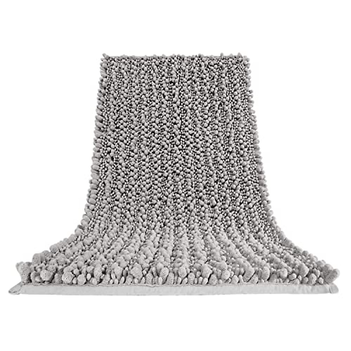 Yimobra Original Luxury Chenille Bath Rug Mat, 32 x 20 Inches, Soft Shaggy Bathroom Rugs, Large Size, Super Absorbent and Thick, Non-Slip, Machine Washable, Bath Mats for Bathroom, Grey