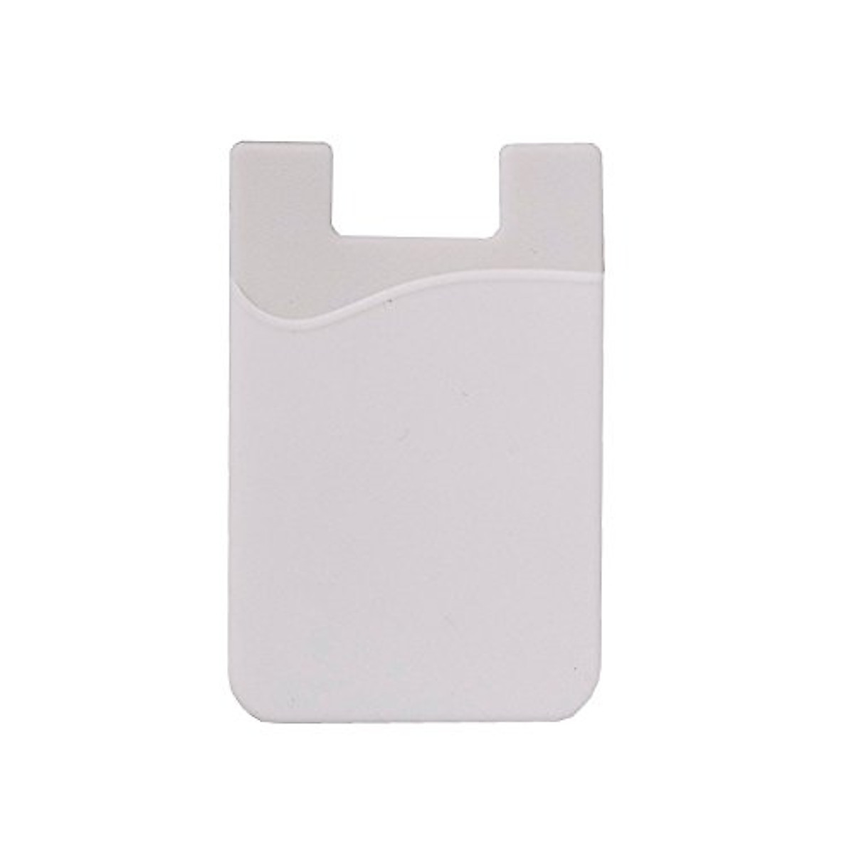 YWXTW Cell Phone Wallet, Silicone 3M Adhesive Stick-on Wallet for Credit Card, Ultra-Slim Id Holder Wallet Pouch Sleeve Pocket for Smartphones (iPhone/Android/Samsung Galaxy) (3 Pack White)