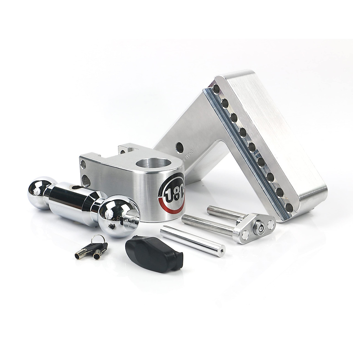 Weigh Safe Adjustable Trailer Hitch Ball Mount - 6" Adjustable Drop Hitch for 3" Receiver - Premium Heavy Duty Aluminum Trailer Tow Hitch w/ Chrome Plated Tow Balls (2" & 2 5/16") - 21,000 GTW