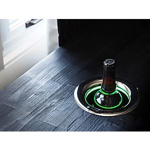 U-Chill™ In-Counter Beverage and Wine Cooling Cylinder | Smart-Touch Stainless Steel Finish | 27 Color LED Lighting Options | Energy Efficient Dry Cooling