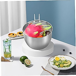 BESTonZON Stainless Steel Water Filter Basket Sink Without Punching Hanging Filter Kitchen Waste Drain Rack Fruit and Vegetable Tableware Storage (Hanging Handle Drain Basket) 1pcs Catcher