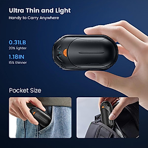 AI Rechargeable Hand Warmers - 2 Pack, 20Hrs Heating Electric Pocket Warmer, Portable Size for Christmas, Camping, Hunting