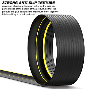 Jin&Bao Universal Garage Door Threshold Seal Strip 16FT Kit, Bottom Waterproof Rubber Weather Stripping Replacement（Yellow, 1 Adhesive）