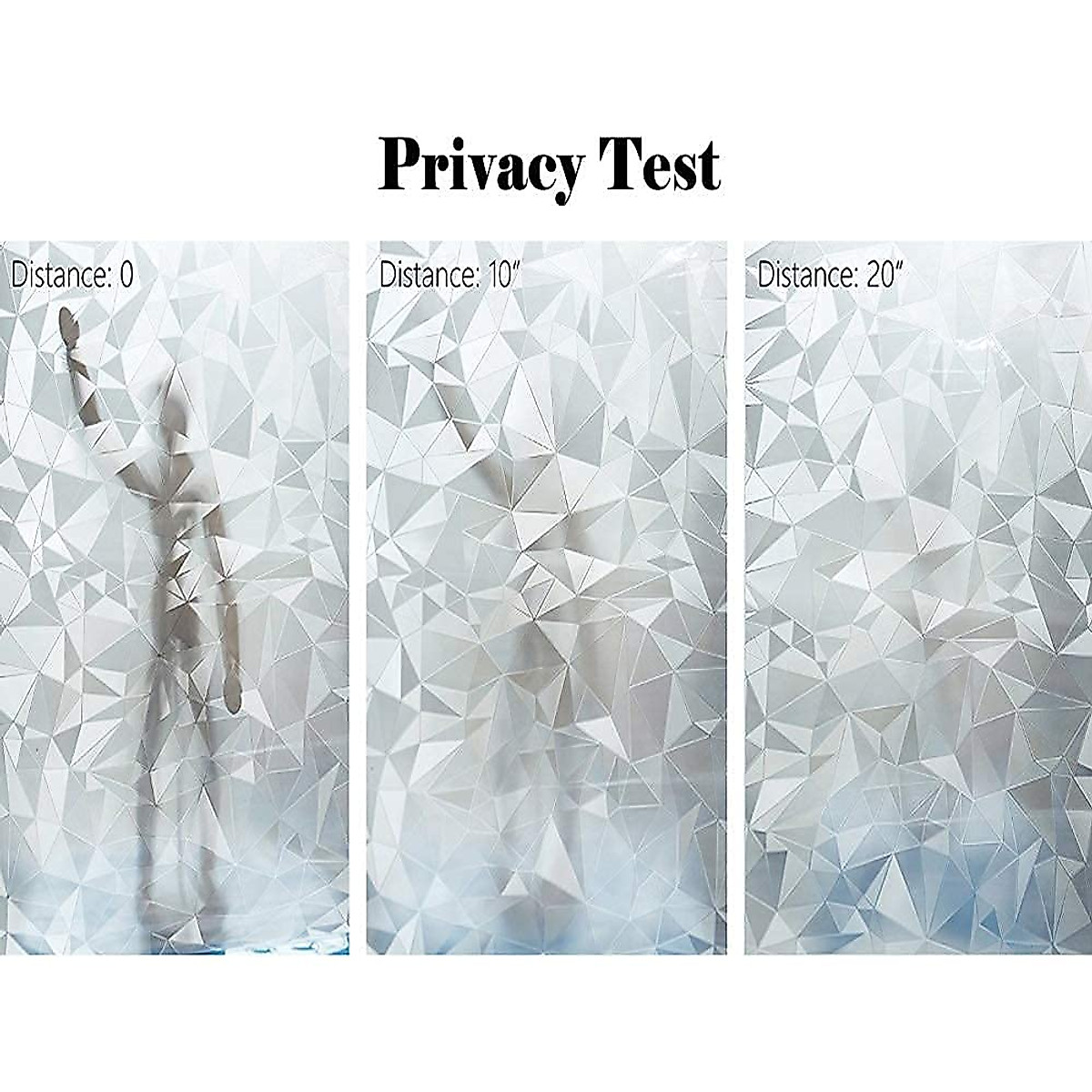 Niviy Decorative Window Privacy Film Non Adhesive Stained Glass Window Film for Bathroom Home Kitchen Office 17.5'' x 78.5''