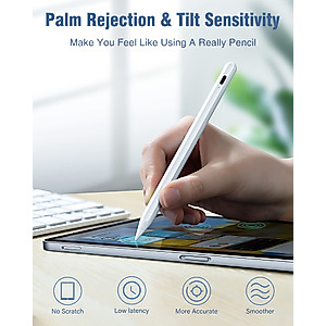 Stylus Pen for Apple iPad, iPad Pencil 2nd Generation with Palm Rejection, for 2018-2022 iPad 6/7/8/9 iPad Air 3/4/5 iPad Pro 11''& 12.9'' iPad Mini 5/6, Smart Bluetooth Pen for Writing Drawing