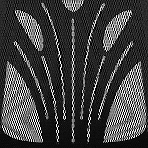 Flash Furniture Mid-Back Designer Black Mesh Swivel Task Office Chair with Open Arms