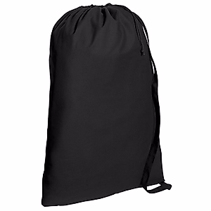 Mafoose Core Cotton Canvas Laundry Bag W/Shoulder Strap Black