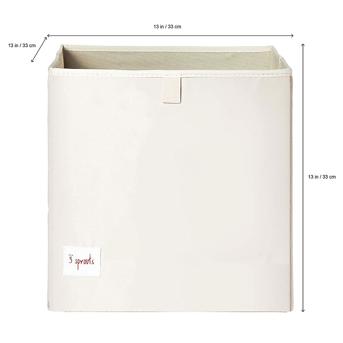 3 Sprouts Kids Childrens Collapsible Fabric 13 x 13 x 13 Inch Storage Cube Bin Box for Cubby Shelves, Orange Fox & Hedgehog (2 Pack)