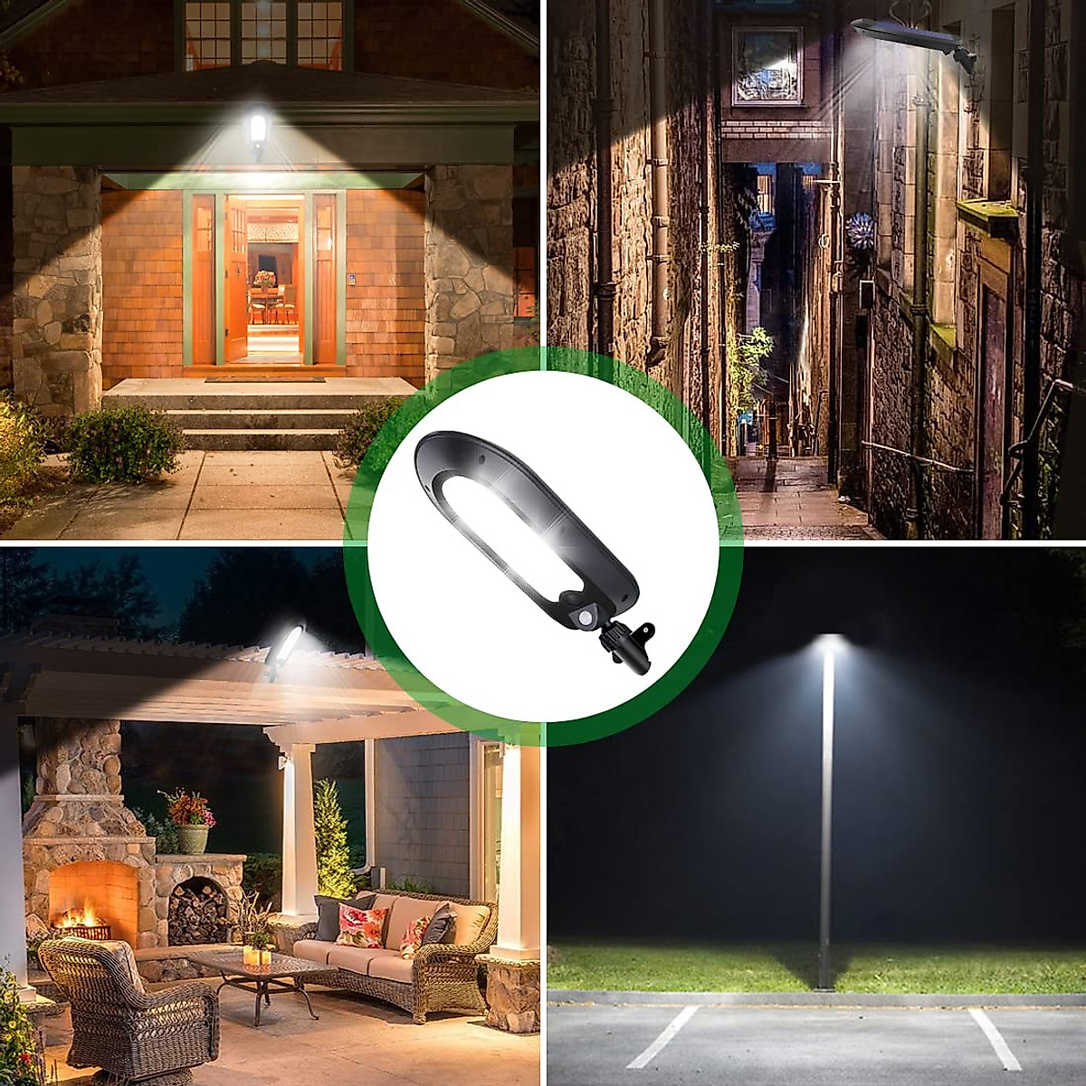 JAMIEWIN Solar Street Lights Outdoor, Solar Motion Sensor Light Solar Wall Lights Outdoor Waterproof Solar Flood Security Light for Gutter Porch Barn Garden Deck Fence Patio Path 2 Pack