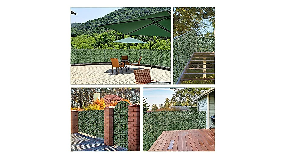 Giantex Faux Ivy Privacy Fence - Natural Greenery Screen