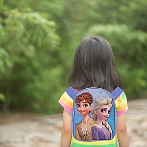 Disney Frozen 2 Mini Backpack for Girls & Toddlers with Princess Elsa and Anna - 12 Inch, Purple