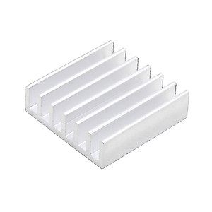 20pcs Aluminum Heatsink 20x20x6mm / 0.79x0.79x0.24 inches with Thermal Conductive Adhesive Tape for Electronic Chip MOS IC Diode Triode Cooling Heat Dissipation