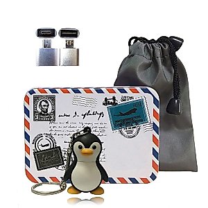 USB 2.0 Cartoon Flash Pen Drive Sticks High Speed Memory Storage Thumb Stick Drive (32GB, Penguin)
