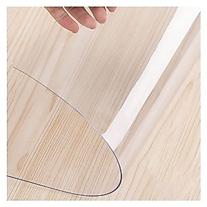 Clear PVC Desk Chair Mat Chair Mat,PVC Non-slip Transparent Rectangle Floor Protector,Home Office Anti Scratch Rolling Chair Mats,for Carpet,Under Tables,FurnitureThick 1mm,100-600cm length,Non-slip E