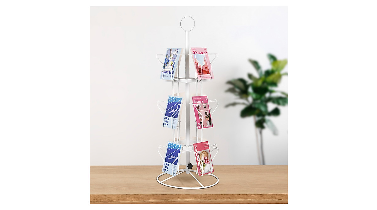 Liitrton 3-Tier Rotating Card Display Rack for Retail