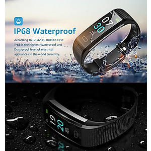 Yihou IP68 Fitness Tracker Waterproof Step Counter Smart Watch Activity Tracker Pedometer Message Reminder Sport Digial Watch for Women Men