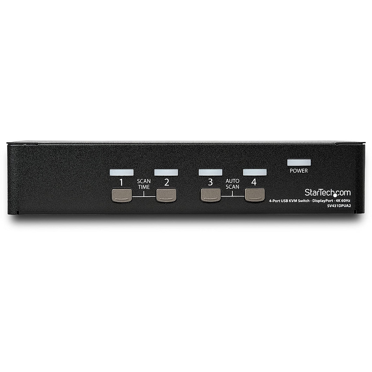 StarTech.com 4 Port DisplayPort KVM Switch - 4K 60Hz - Single Display - Dual Port UHD DP 1.2 USB KVM Switch with Integrated USB 2.0 Hub & Audio - Dell, HP, Apple, Lenovo - TAA Compliant (SV431DPUA2)