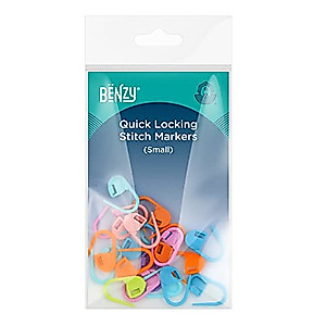 Red Heart Super Saver Yarn (5oz Each Skein) Bundled with Benzy Quick Locking Stitch Markers (20ct) (4 Pack, Favorite Stripe)