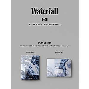 iKON B.I Waterfall 1st Full Album Waterfall Version CD+1p Folding Poster On Pack+96p PhotoBook+3p Postcard+1p Selfie PhotoCard+1p Sticker+1p Secret Letter+Tracking