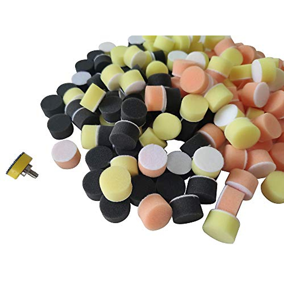 SHINA 150pcs 1 Inch 25mm Buff Polishing Polisher Pad Kit with 1pc M6 Backer Plate for Car Polisher