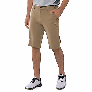 33,000ft Men's Golf Shorts Dry Fit, Lightweight Quick Dry Golf Stretch Shorts with Pockets 11" Inseam for Travel Casual