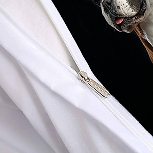 Quilt Cover Twin Size German Boxer Dog 3D Bedding Sets Animal, Dog Duvet Cover Breathable Hypoallergenic Stain Wrinkle Resistant Microfiber with Zipper Closure,beding Set with 2 Pillowcase