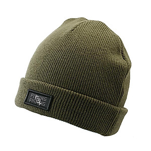DUTCH-GRN "Dutch Oven" - Green Nitted Hat with Square Logo Patch, One Size
