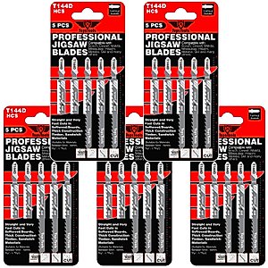 25 x TopsTools T144D Jigsaw Blades for Bosch, Dewalt, Makita, Milwaukee and many more