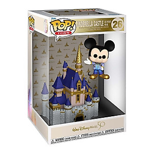 Funko POP Town: Walt Disney World 50th - Cinderella Castle with Mickey Mouse, Multicolor, 4 inches, (58965)