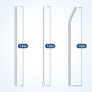 MLKSI Replacement Glass Straws for Stanley Cup Accessories, 8 Pack Reusable Straws with Cleaning Brush Compatible with Stanley 40oz Stanley Cup Stanley Water Jug