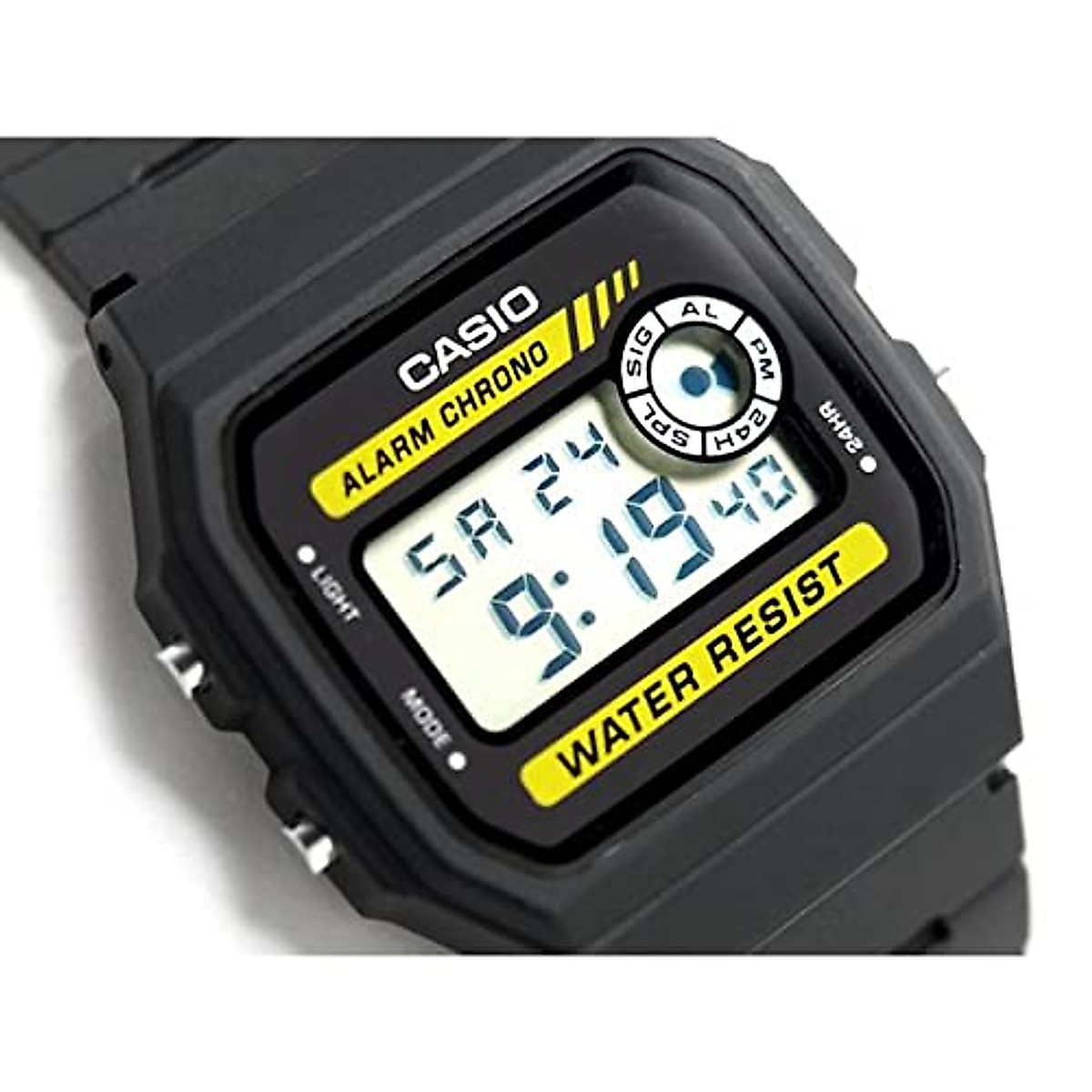 Casio F-94Wa-9Dg Men's Digital Multi-Function Black Rubber Watch