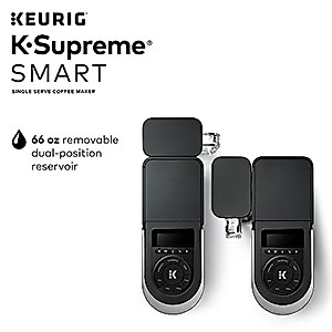 Keurig K-Supreme SMART Coffee Maker, MultiStream Technology, Brews 6-12oz Cup Sizes, Black