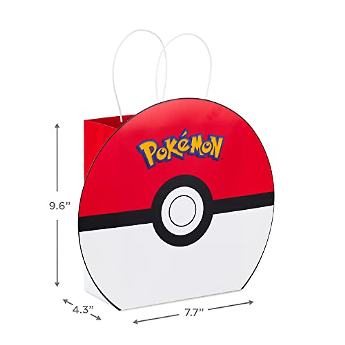 Hallmark Pokémon Gift Bag Bundle (9" Medium PokéBall and 15" Extra Large Pikachu) for Kids, Birthdays, Christmas, Valentine's Day, Halloween