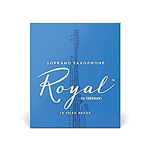 D'Addario Woodwinds - Royal Soprano Saxophone Reeds - Soprano Sax Reeds with Strong Spine - Great for Classical or Jazz - Strength 2.0