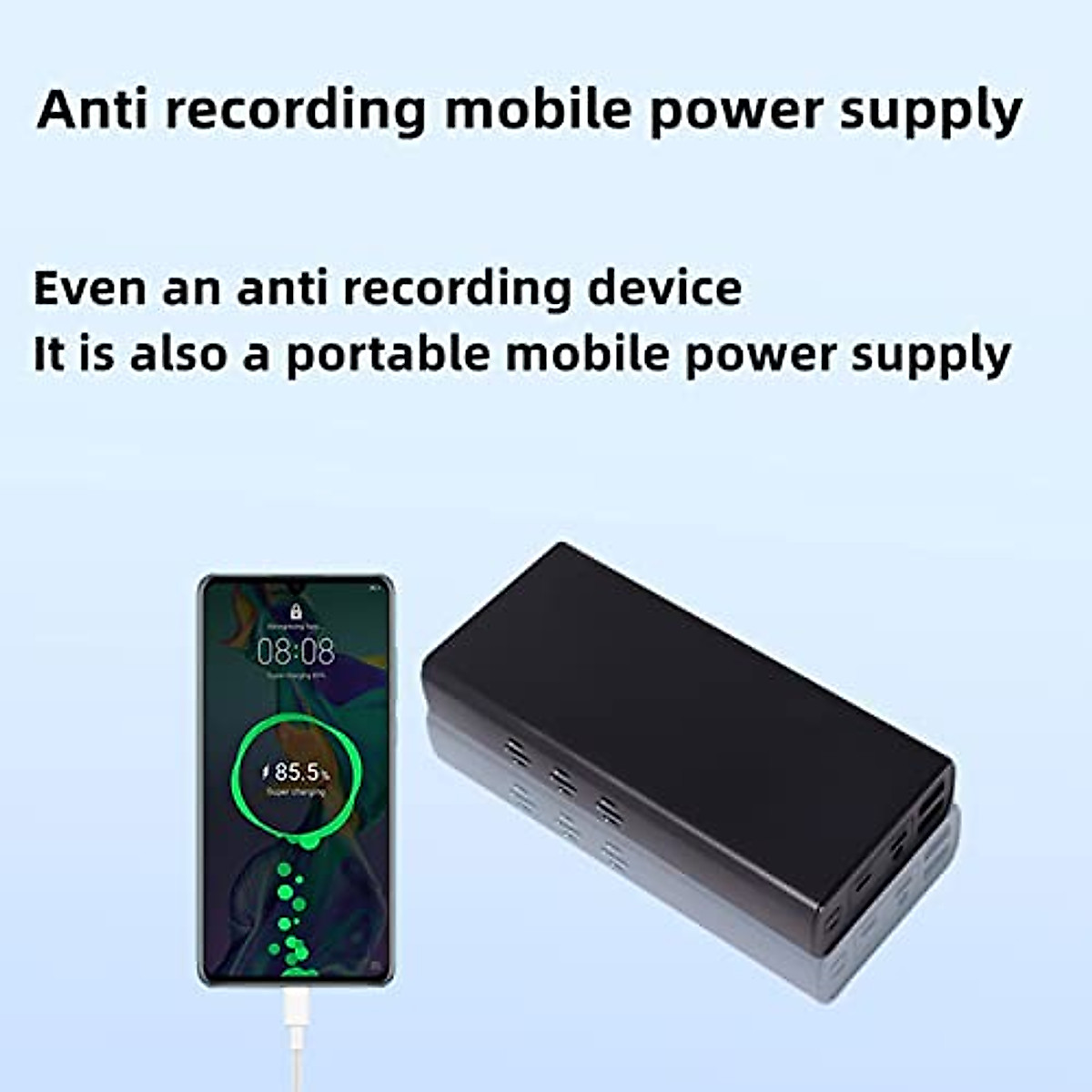 Audio Recording Blocker, Prevent Voice Recording, Powerful Microphone Suppressor Device for Home Office Travel, with Remote Control, 6000mAh Battery(L1)