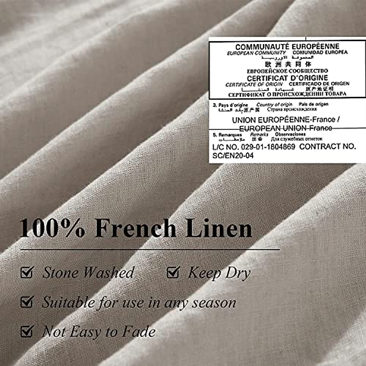 Ivellow Pure Linen Duvet Cover Set 100% Washed French Flax Natural Linen Duvet Cover Queen, 3 Pcs Soft Breathable Moisture Wicking Comfy Cooling Duvet Cover Set-1 Linen Queen Duvet Cover 2 Pillowcases